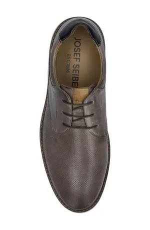 Josef Seibel Stuart 02 Perforated Leather Derby - Granite