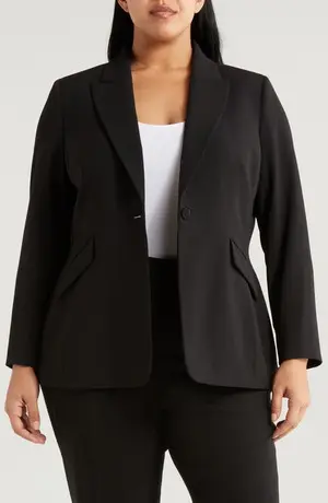TAHARI ASL One-button Blazer - Black