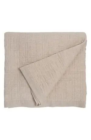 POM POM AT HOME Owen Quilted Linen Pillow Sham - Flax