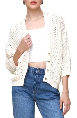 Avec Les Filles Dolman Sleeve Cotton Cardigan