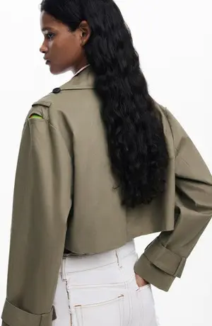 Desigual Color Block Trench Coat
