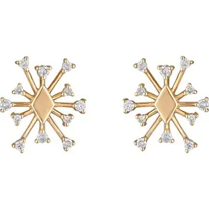 EDEN PRESLEY Diamond Stud Earrings - Yellow Gold/diamond