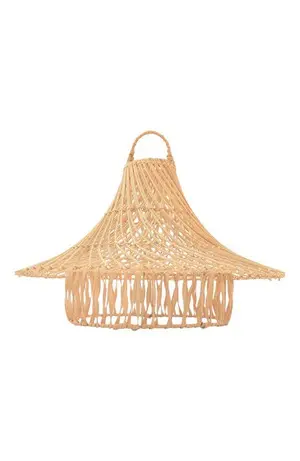 THE ARTISAN & COMPANY Caping Rattan Pendant Ceiling Light - Natural