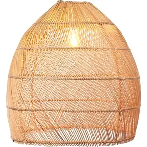 THE ARTISAN & COMPANY Bell Shaped Rattan Pendant Light - Natural