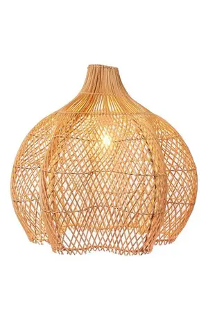 THE ARTISAN & COMPANY Whipped Rattan Pendant Hanging Light - Natural