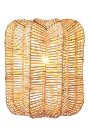 THE ARTISAN & COMPANY Prism Rattan Pendant Hanging Light - Natural