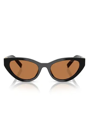 Miu Miu 54mm Butterfly Sunglasses - Black/brown
