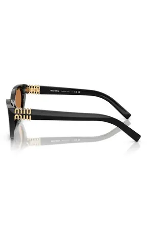 Miu Miu 54mm Butterfly Sunglasses - Black/brown