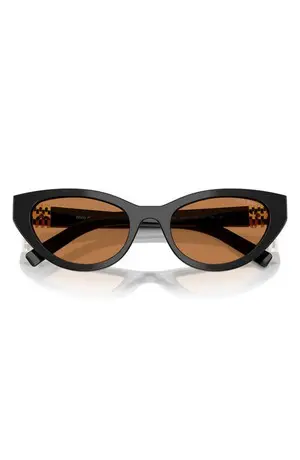 Miu Miu 54mm Butterfly Sunglasses - Black/brown