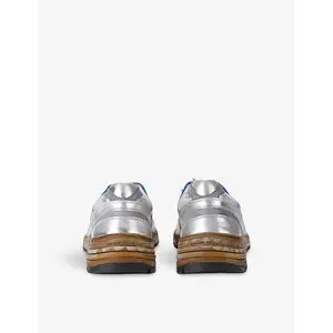 GOLDEN GOOSE Running Dad Star-patch Low-top Trainers - Silver Com
