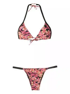 AMIR SLAMA Floral-print Bikini Set - Pink