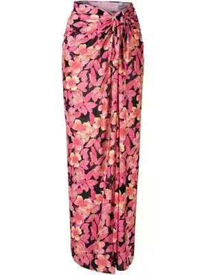 AMIR SLAMA Floral-print Pareo - Pink