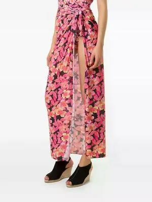 AMIR SLAMA Floral-print Pareo