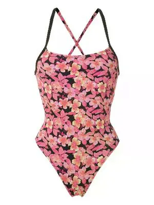 AMIR SLAMA Floral-print Bodysuit