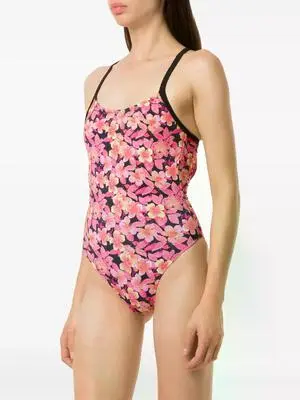 AMIR SLAMA Floral-print Bodysuit