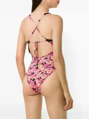 AMIR SLAMA Floral-print Bodysuit