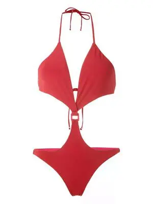 AMIR SLAMA Cut-out One-piece Swimsuit - Red