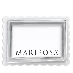 MARIPOSA Acrylic Scallop Picture Frame, 4 X 6 - White