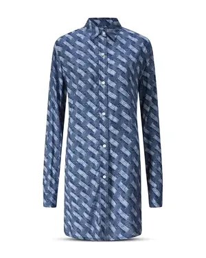 Kurt Geiger Printed Shirt Dress Cover Up