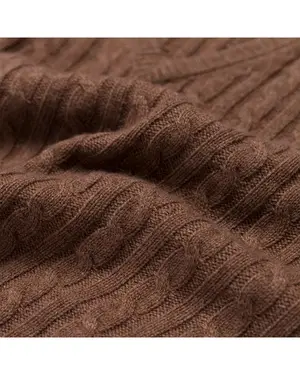 Jenni Kayne Nell Cable Knit V-neck Sweater - Coffee