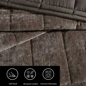 Vera Wang Chenille Box Solid 3 Piece Quilt Set, King