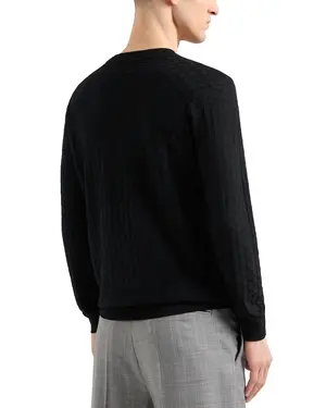 Emporio Armani Virgin Wool Sweater - Black