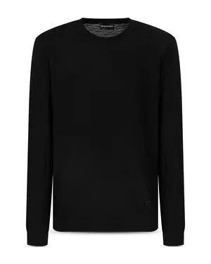 Emporio Armani Virgin Wool Sweater - Black