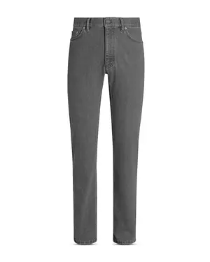 Zegna Roccia Slim Fit Stone Washed Denim Jeans - Grey
