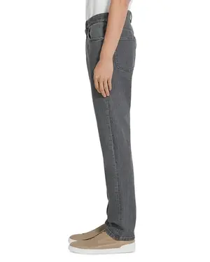 Zegna Roccia Slim Fit Stone Washed Denim Jeans - Grey