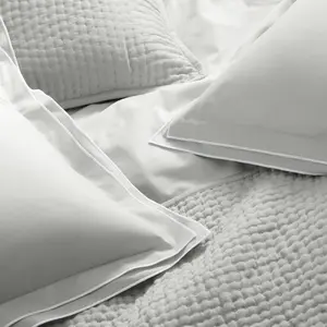SKY Tipped Double-flange Percale Duvet Cover Set, Full/queen Exclusive - Grey