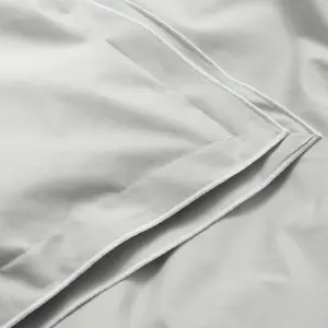 SKY Tipped Double-flange Percale Duvet Cover Set, Full/queen Exclusive - Grey