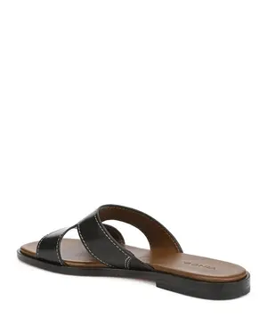Vince Meyers Leather Slide Sandals