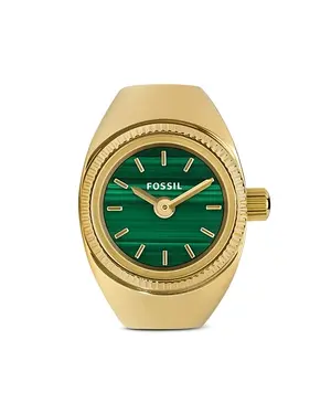 Fossil Ring Watch, 15mm - Green/gold