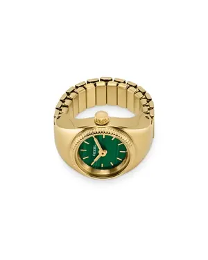 Fossil Ring Watch, 15mm - Green/gold
