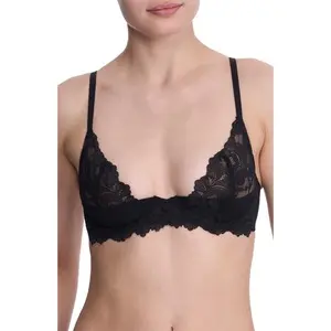 Natori Peony Unlined Lace Underwire Bra Black