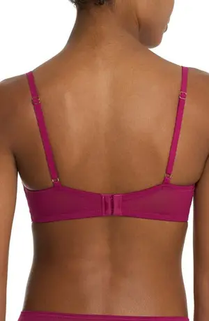 Natori Peony Unlined Lace Underwire Bra - Dark Raspberry