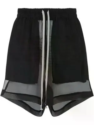 Rick Owens Semi-sheer Shorts - Black