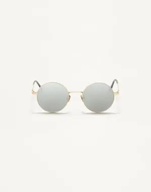 Valentino Garavani Round Metal Frame Sunglasses - Gold/silver