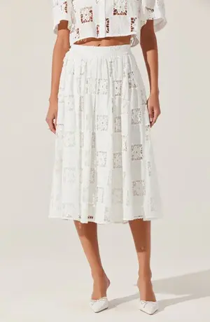 Astr The Label Andolina Lace Midi Skirt