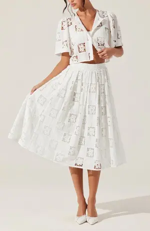 Astr The Label Andolina Lace Midi Skirt