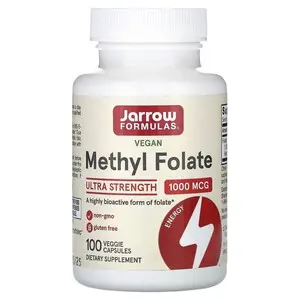 JARROW FORMULAS Methyl Folate 1000mcg 100 Capsules - One-color