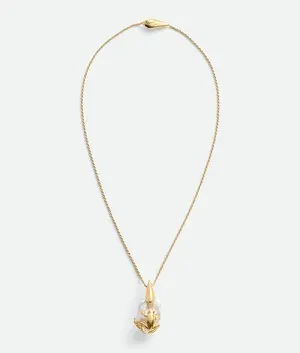 BOTTEGA  VENETA Bottega Veneta Rana Pearl Pendant Necklace - White