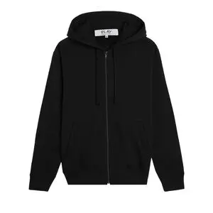 Play Comme Des Garcon Heart Back Emblem Hooded Zip Up