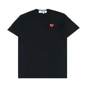 Play Comme Des Garcon Heart Emblem T-shirt - Black