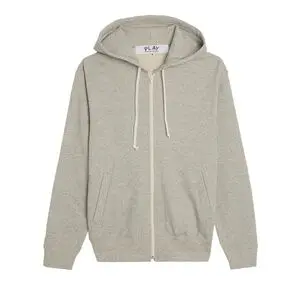 Play Comme Des Garcon Heart Back Emblem Hooded Zip Up