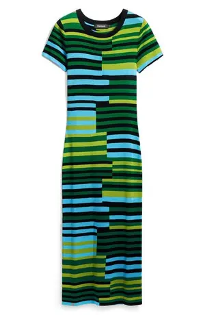 Desigual Disconnected Stripe Knit Dress