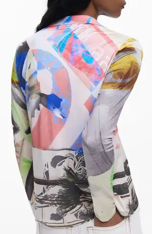 Desigual Abstract Print Shirt - White Multi