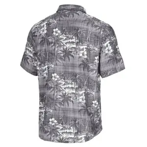 Tommy Bahama Philadelphia Eagles Coconut Point Isla Palmetta Camp Button-up Shirt - Black