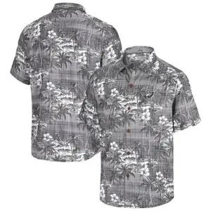 Tommy Bahama Philadelphia Eagles Coconut Point Isla Palmetta Camp Button-up Shirt - Black