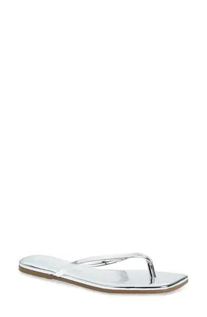Tkees Lily Square Toe Flip Flop - Chrome
